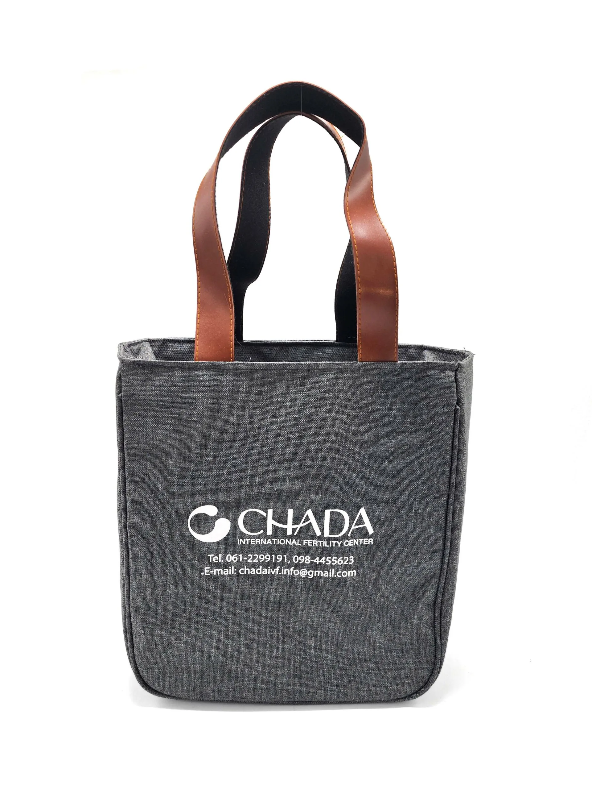 กระเป๋าเก็บความเย็น กระเป๋าเก็บอุณหภูมิ ผ้าฟอกขัดลาย พิมพ์โลโก้ CHADA IVF – CB1010 2024 | milina